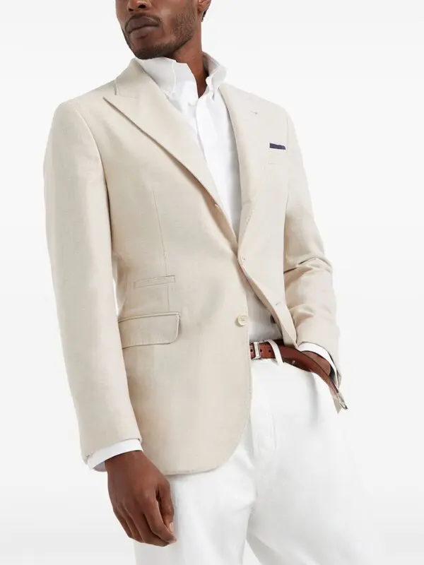 Brunello Cucinelli Single-breasted Wool Blazer