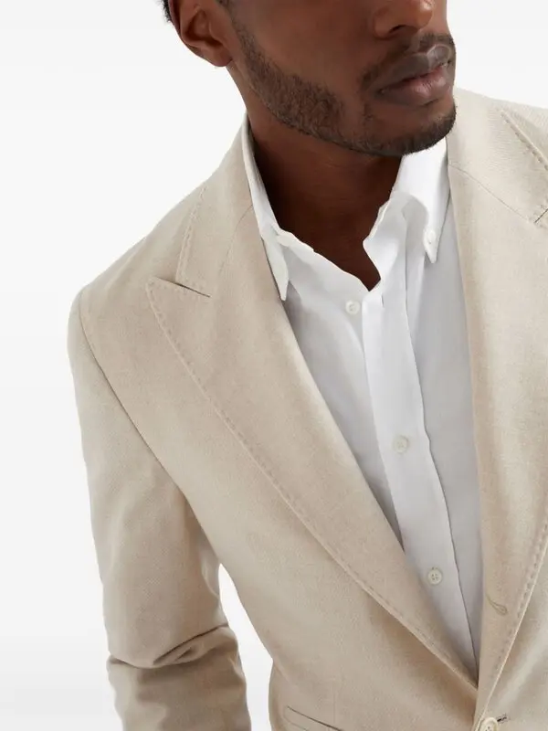 Brunello Cucinelli Single-breasted Wool Blazer