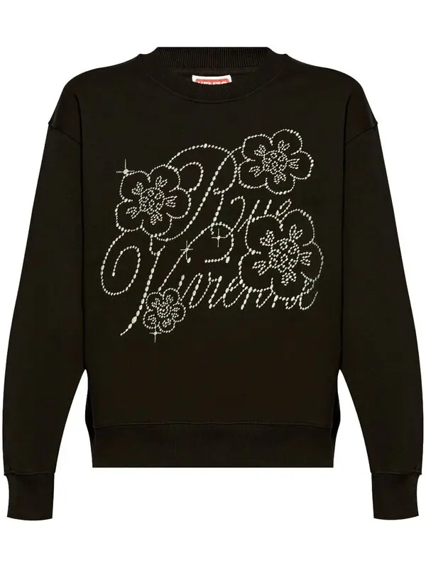 Kenzo Rhinestone Logo Sweatshirt - Black