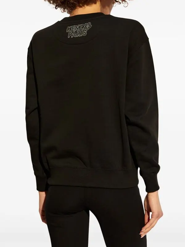 Kenzo Rhinestone Logo Sweatshirt - Black