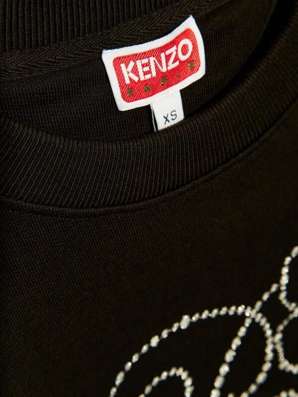 Kenzo Rhinestone Logo Sweatshirt - Black