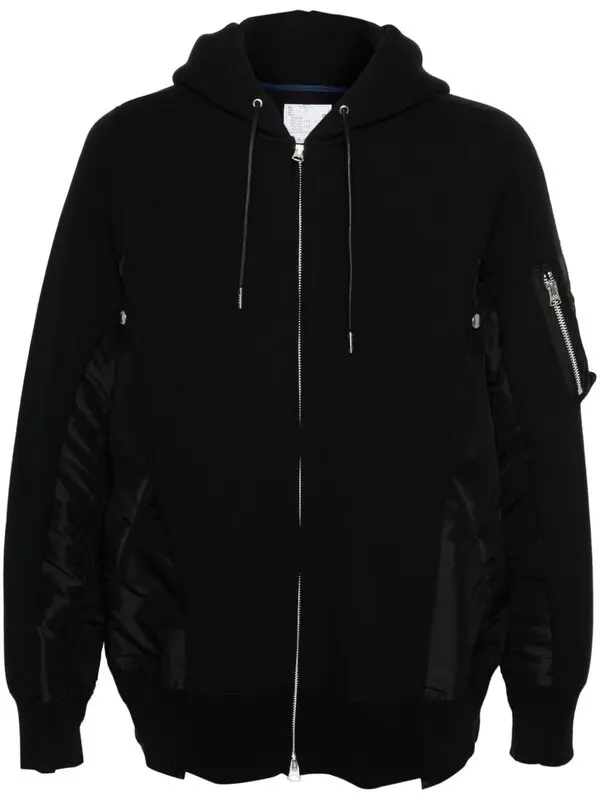 Sacai Panelled Drawstring Hoodie