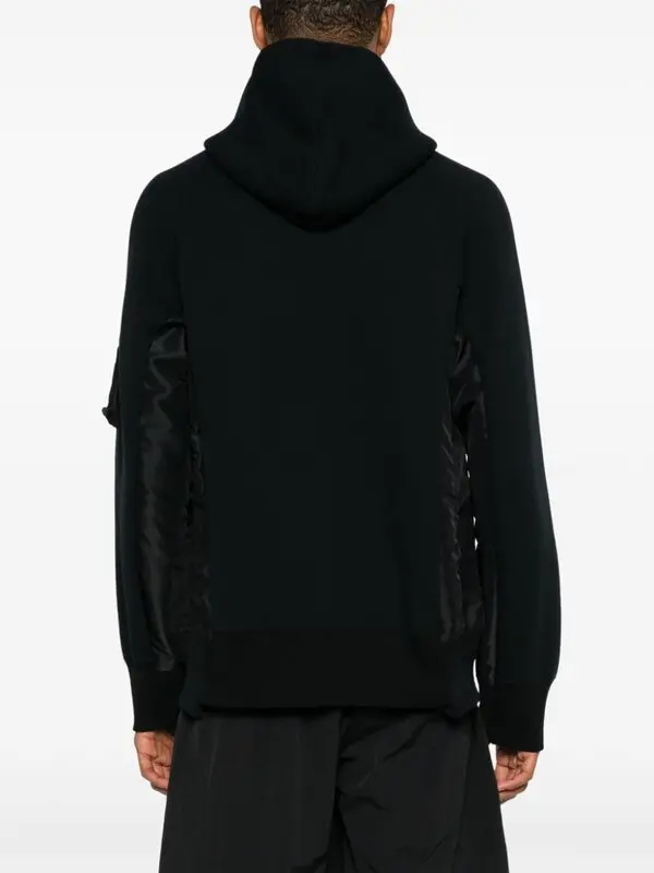 Sacai Panelled Drawstring Hoodie