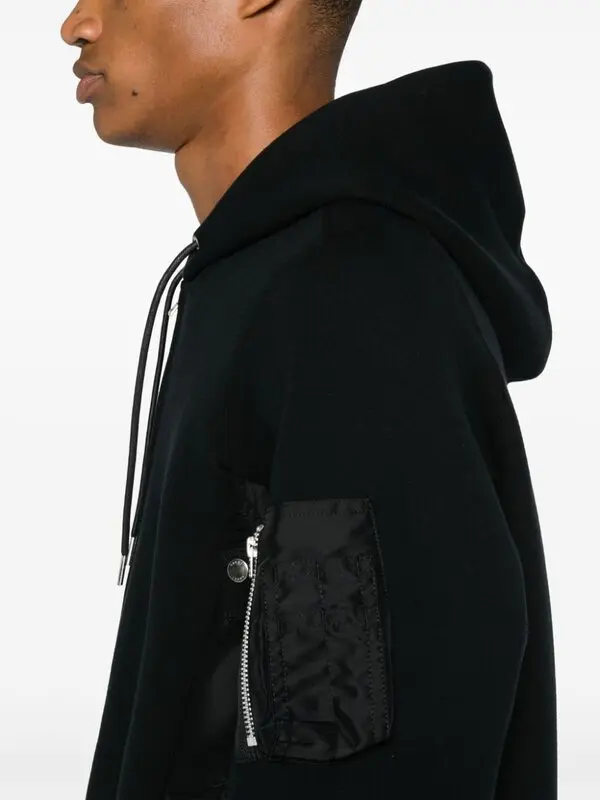 Sacai Panelled Drawstring Hoodie