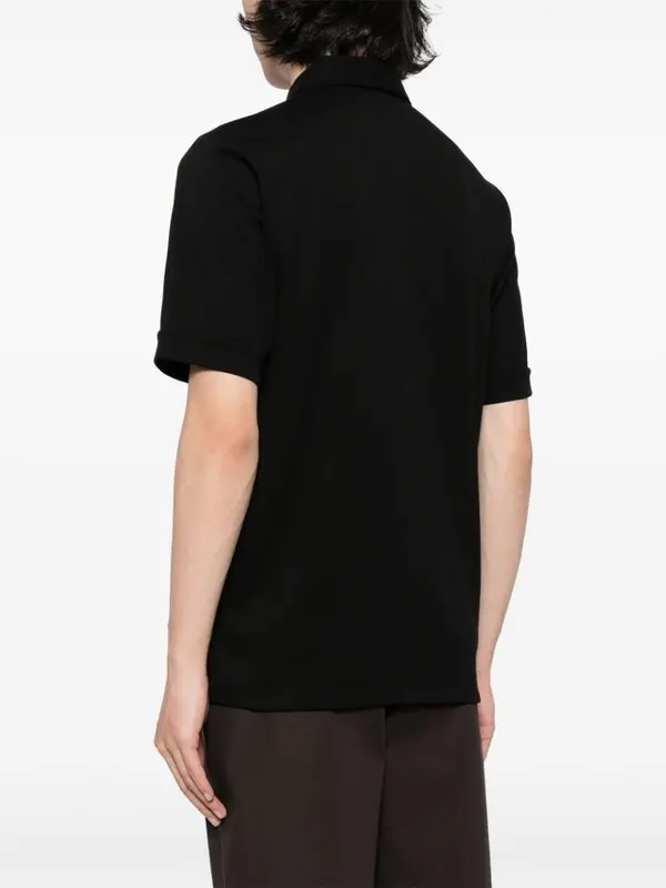 AGNES B. Zip-fastening Short-sleeve Cotton Shirt