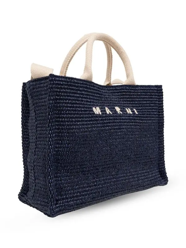 Marni Raffia Tote Bag - Blue