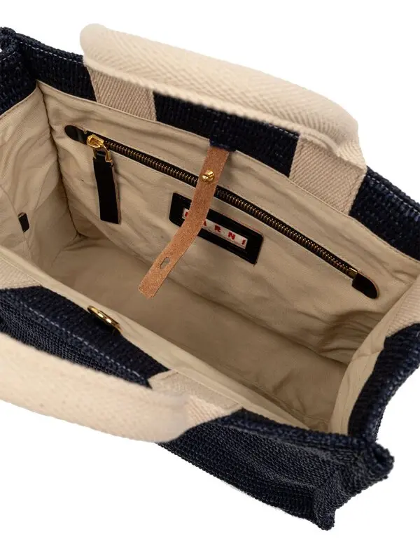 Marni Raffia Tote Bag - Blue