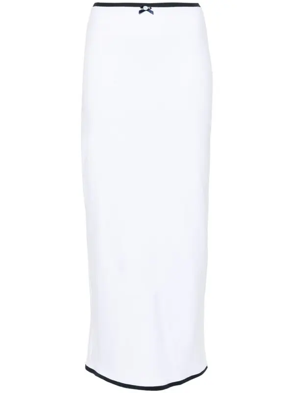 ROWEN ROSE Contrast-trim Maxi Skirt