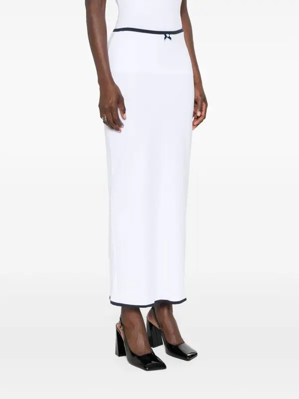 ROWEN ROSE Contrast-trim Maxi Skirt