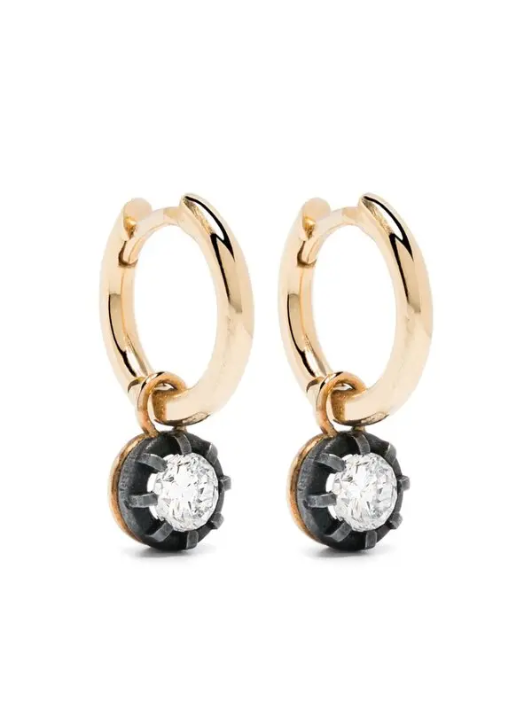 LEANDRA 18kt Yellow Diamond Earrings - Gold