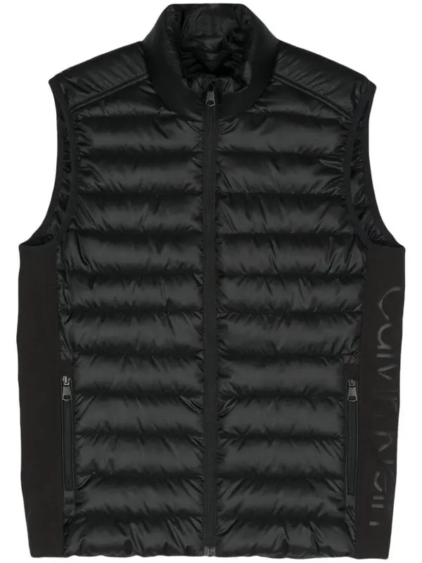 Calvin Klein Logo-print Puffer Gilet - Black