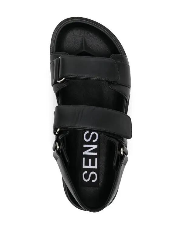 Senso Zina Leather Sandals - Black
