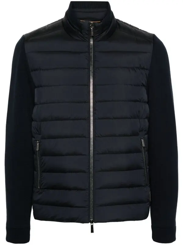 MOORER Panelled Down Jacket - Blue