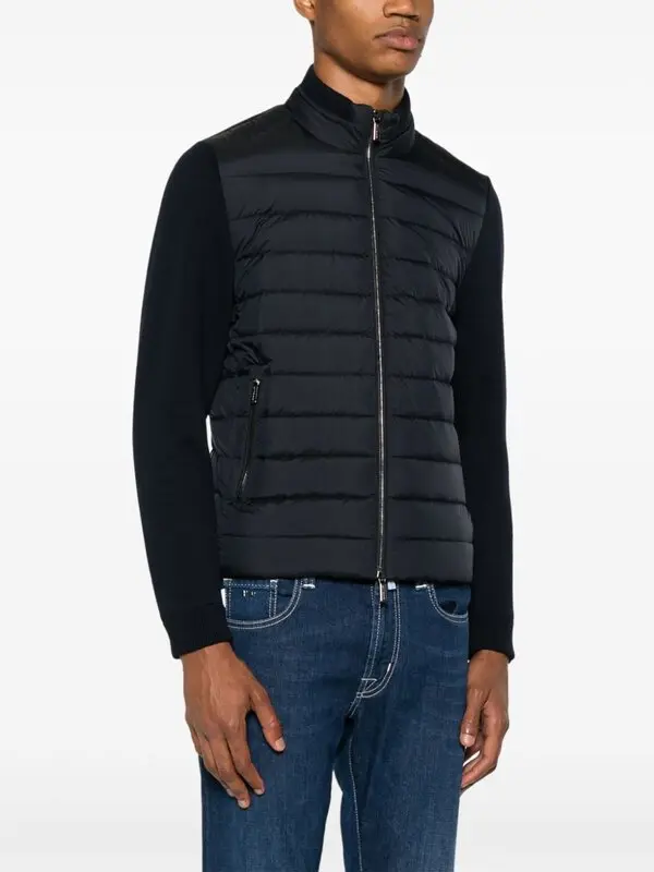 MOORER Panelled Down Jacket - Blue