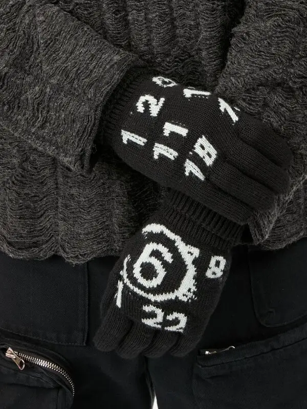 MAISON MARGIELA Numeric Wool Gloves