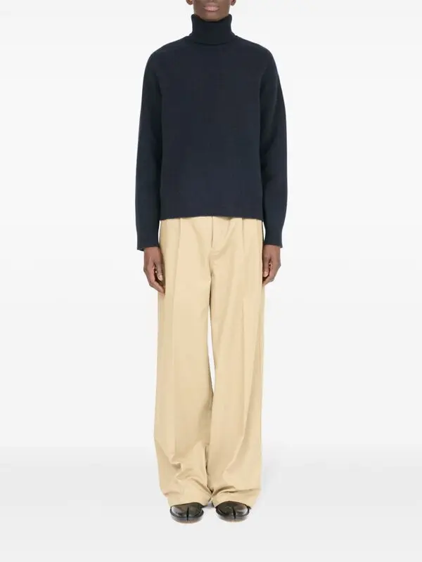 MAISON MARGIELA Roll-neck Wool Jumper - Blue