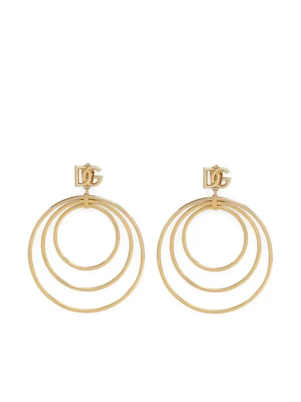 Dolce & Gabbana Dg Logo Hoop Earrings - Gold