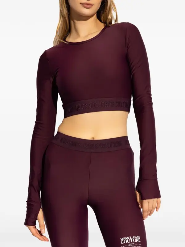 Versace Logo Cropped Top - Red