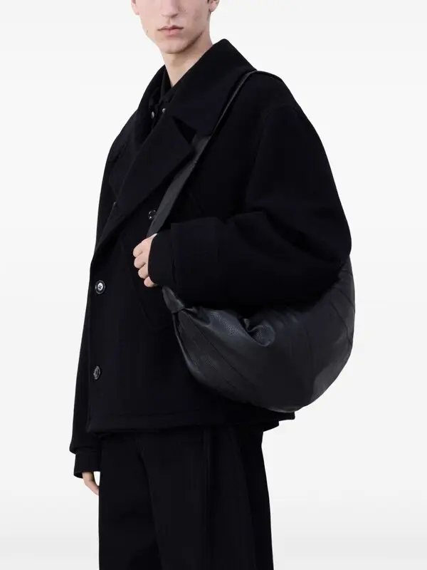 LEMAIRE Large Croissant Leather Shoulder Bag - Black