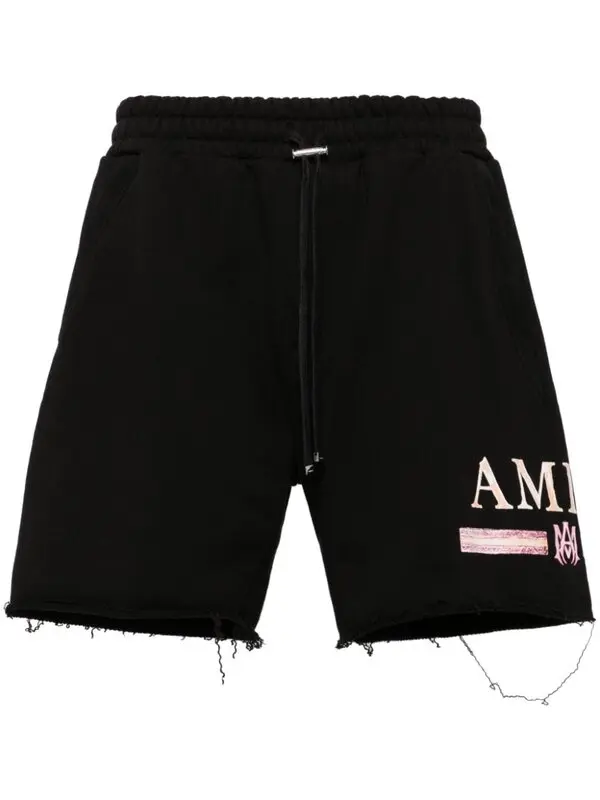 Amiri Logo-embroidered Cotton Shorts