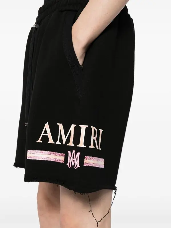 Amiri Logo-embroidered Cotton Shorts