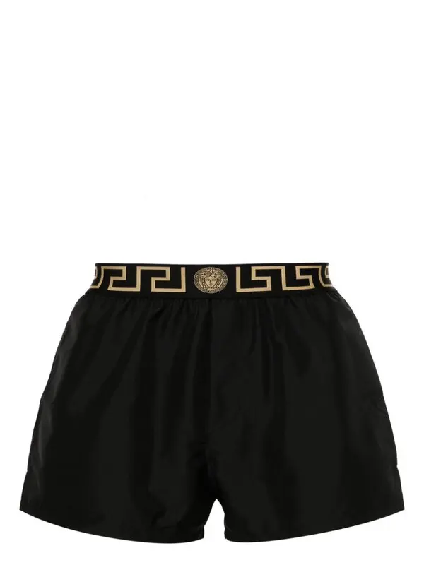 Versace Greca Border Swim Shorts - Black