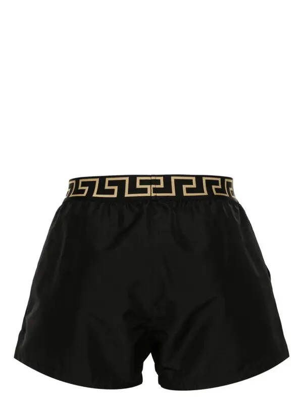 Versace Greca Border Swim Shorts - Black