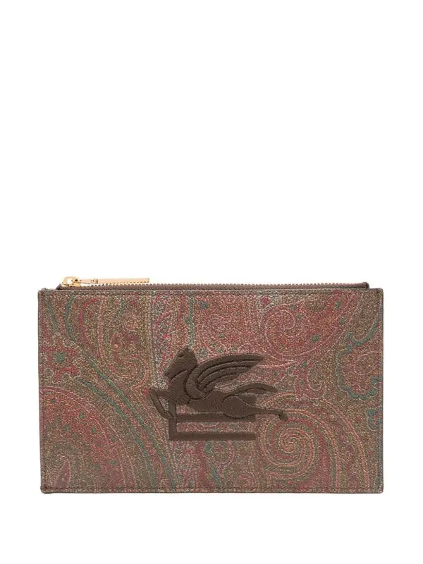 Etro Paisley Print Wallet - Brown