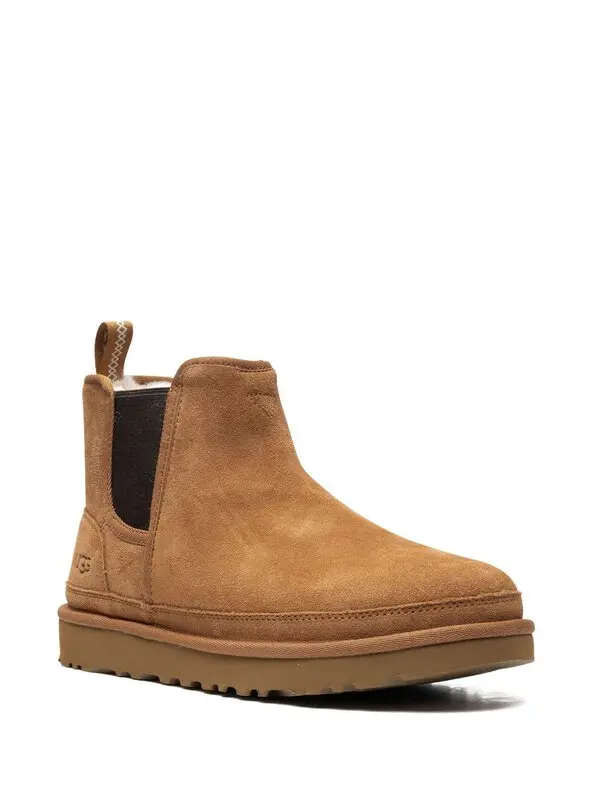 UGG Debossed-logo Shearling Ankle Boots