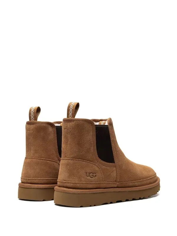 UGG Debossed-logo Shearling Ankle Boots