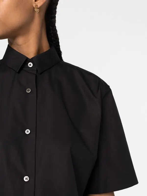 The Row Bec Cotton-Poplin Shirt In Black - 50% Off