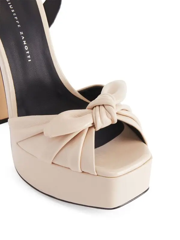 GIUSEPPE ZANOTTI Gabriiela Leather Platform Sandals