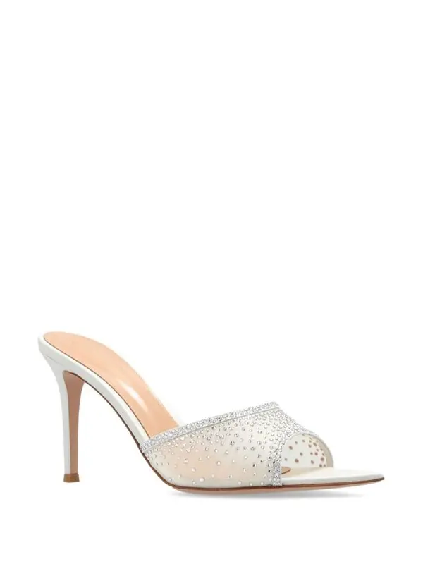 GIANVITO ROSSI Rania 85mm Leather Sandals - White