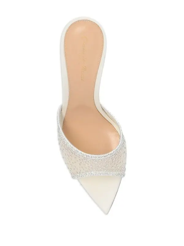 GIANVITO ROSSI Rania 85mm Leather Sandals - White