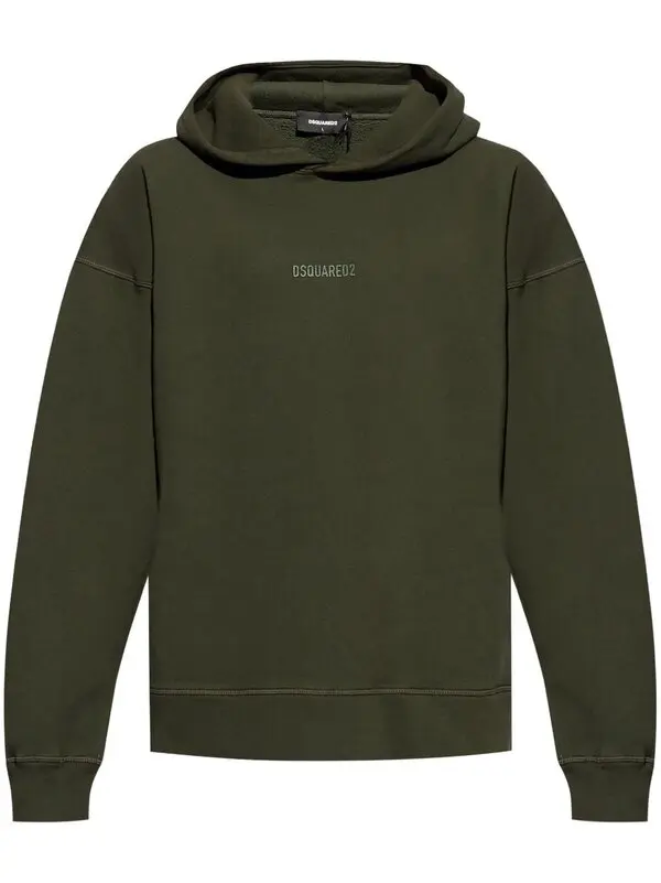 Dsquared2 Cotton Logo Hoodie - Green