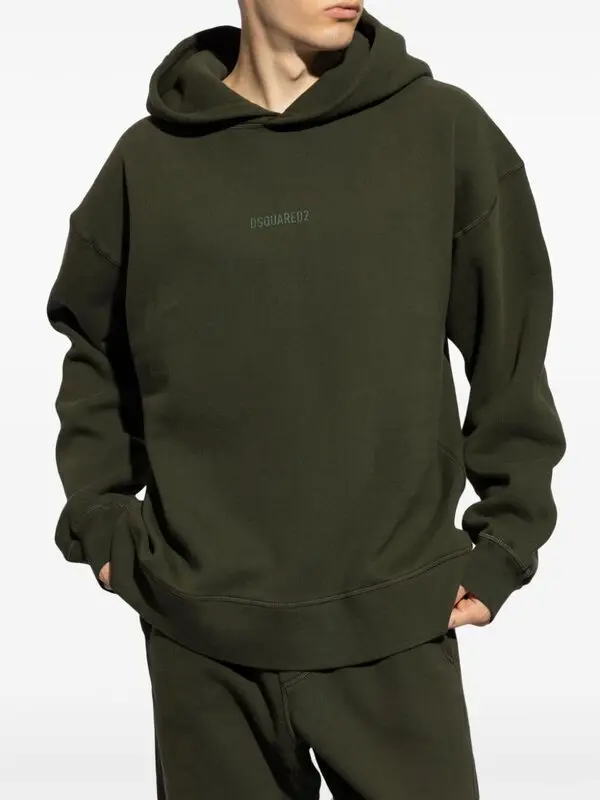 Dsquared2 Cotton Logo Hoodie - Green