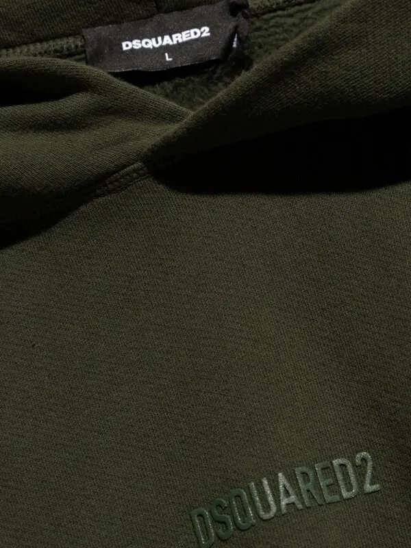 Dsquared2 Cotton Logo Hoodie - Green