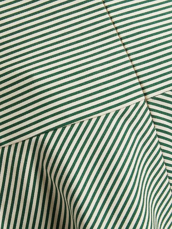 Brandon Maxwell Poppy Striped Poplin Maxi Skirt