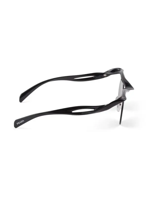 Prada Runway Round-frame Sunglasses - Black