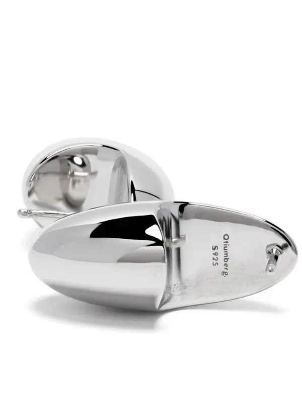 OTIUMBERG Pebble Polished-finish Earrings - Silver