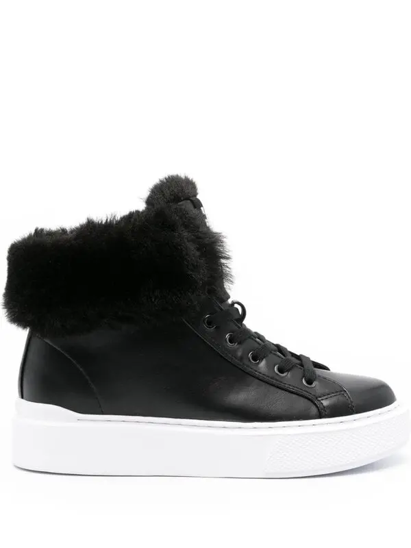 Guess Histori 2 Faux-fur Sneakers - Black