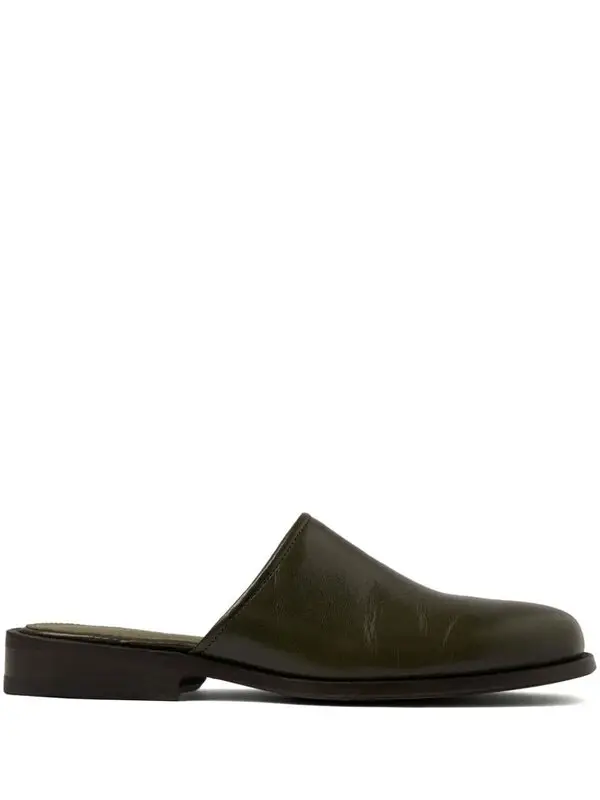 LEMAIRE Square-toe Leather Slippers