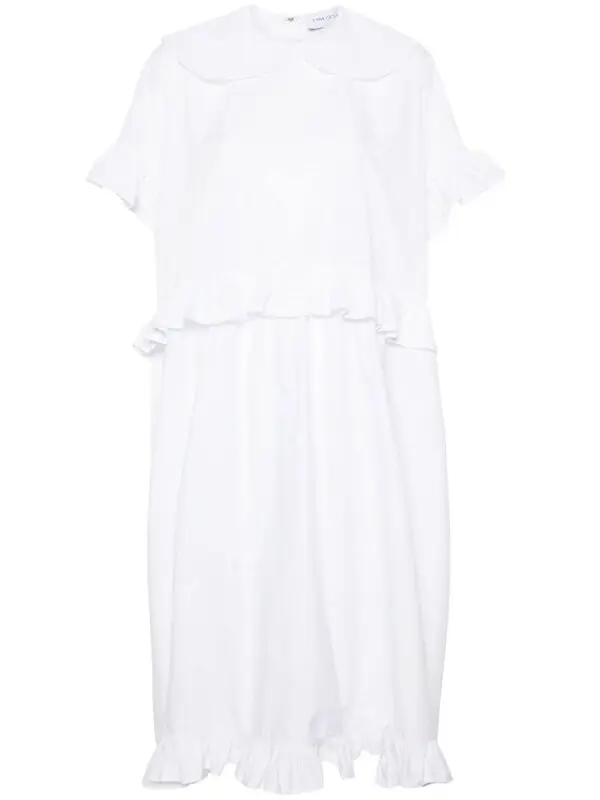 IOANA CIOLACU Dahlia Ruffled Dress - White