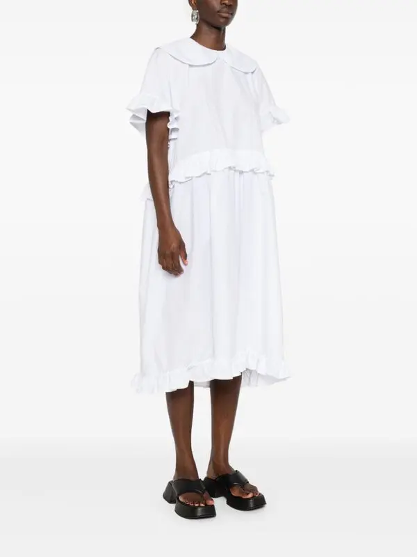 IOANA CIOLACU Dahlia Ruffled Dress - White