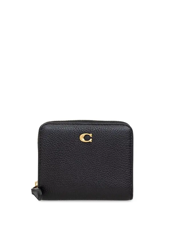 COACH Billfold Pebbled-leather Wallet - Black