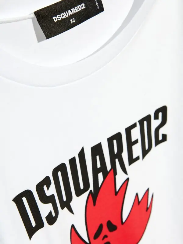 Dsquared2 Horror Maple Leaf-print T-shirt - White