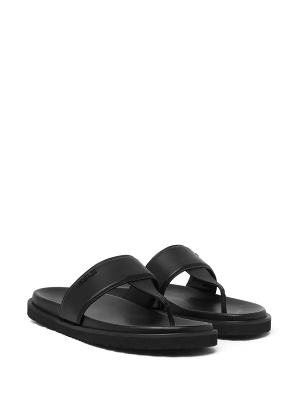 Versace Logo-embossed Leather Sandals