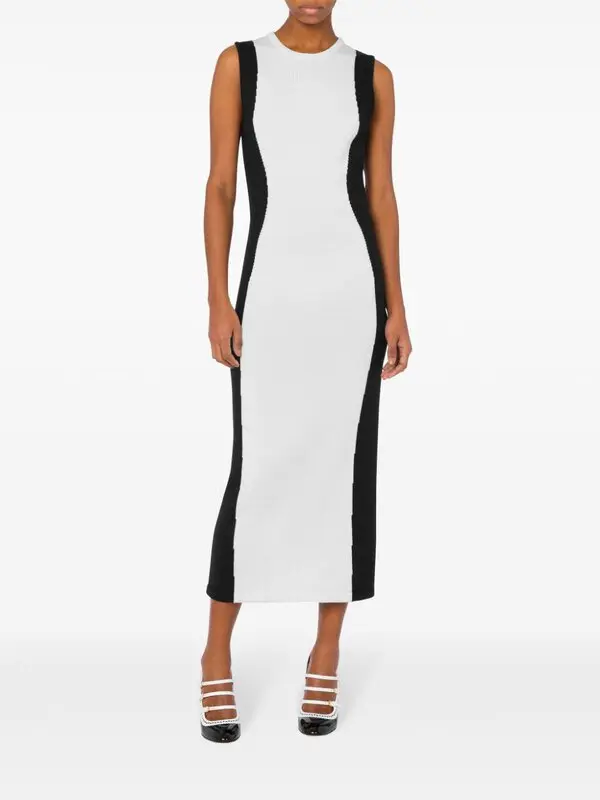 Moschino Two-tone Virgin Wool Dress