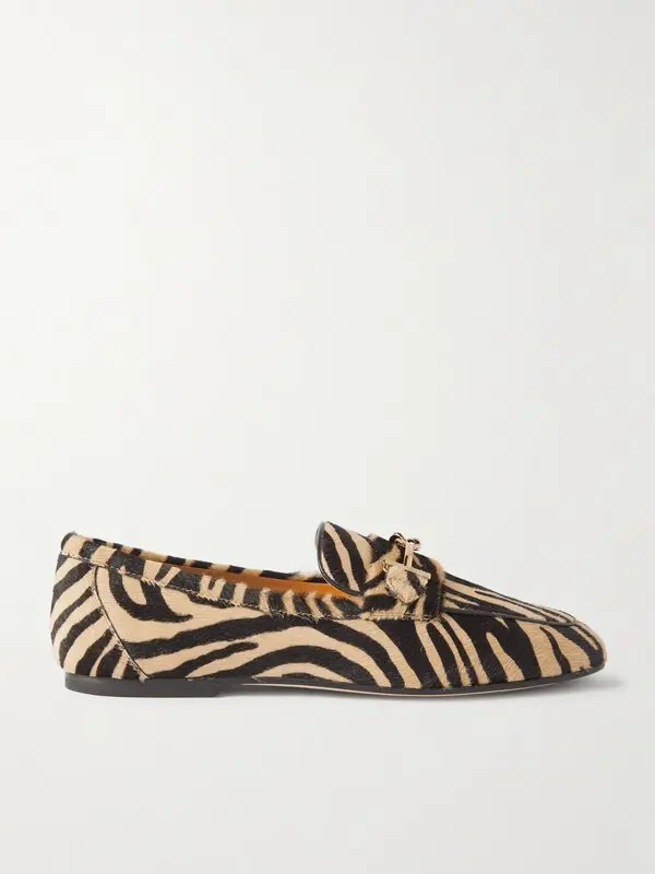 TOD'S Zebra-print Pony Hair Loafers - Animal Print