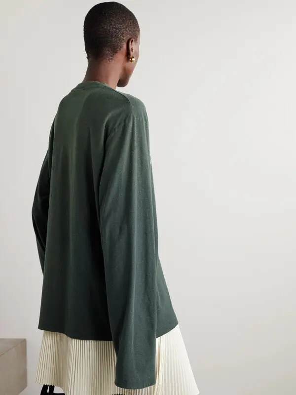 Acne Studios Printed Hemp And Cotton-blend Jersey T-shirt
